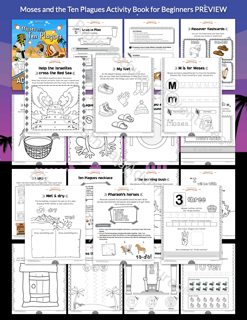 Moses Lap Book Bundle | The Ten Commandments and The Ten Plagues