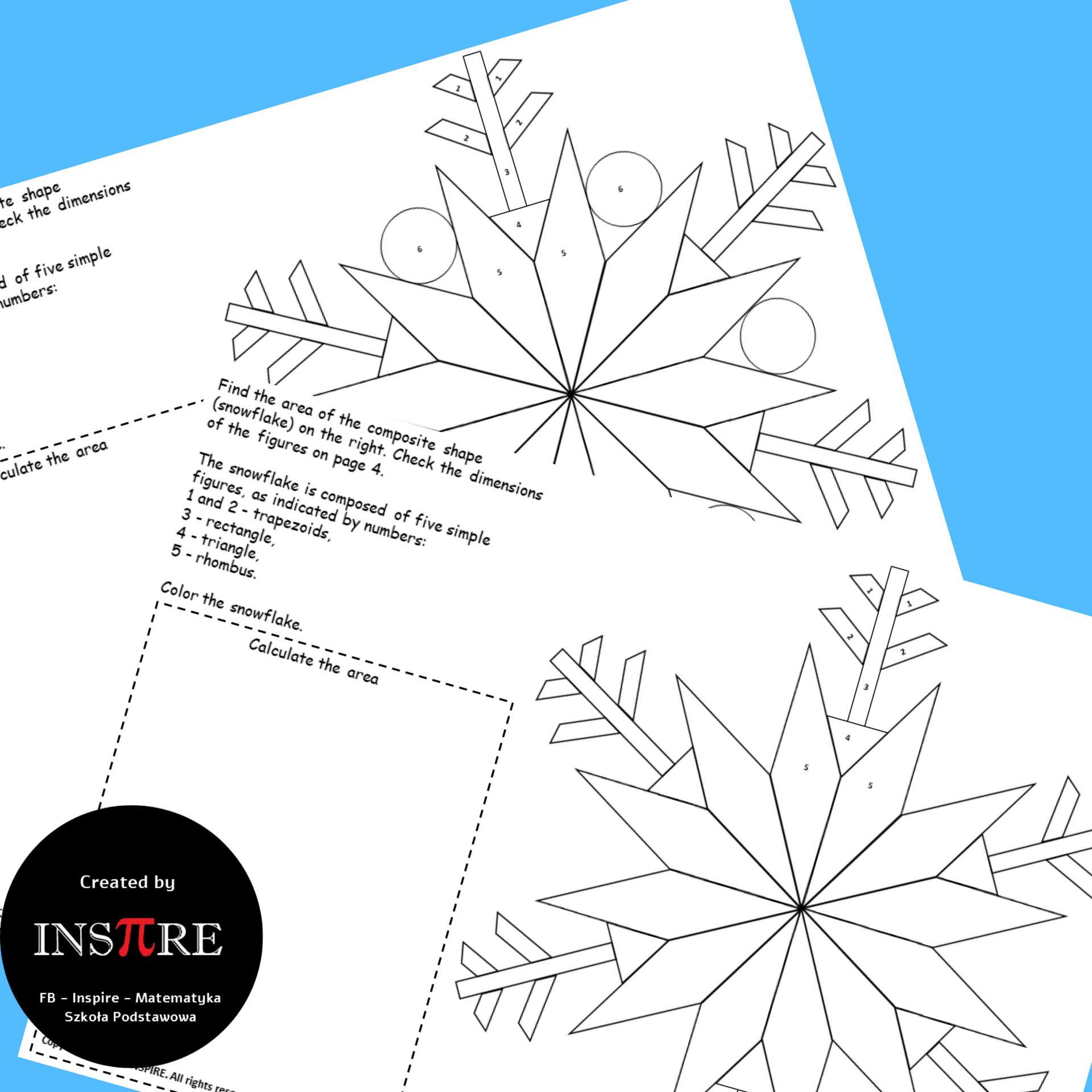 Area of Composite Figures with or without Circles Math & Art Project ...