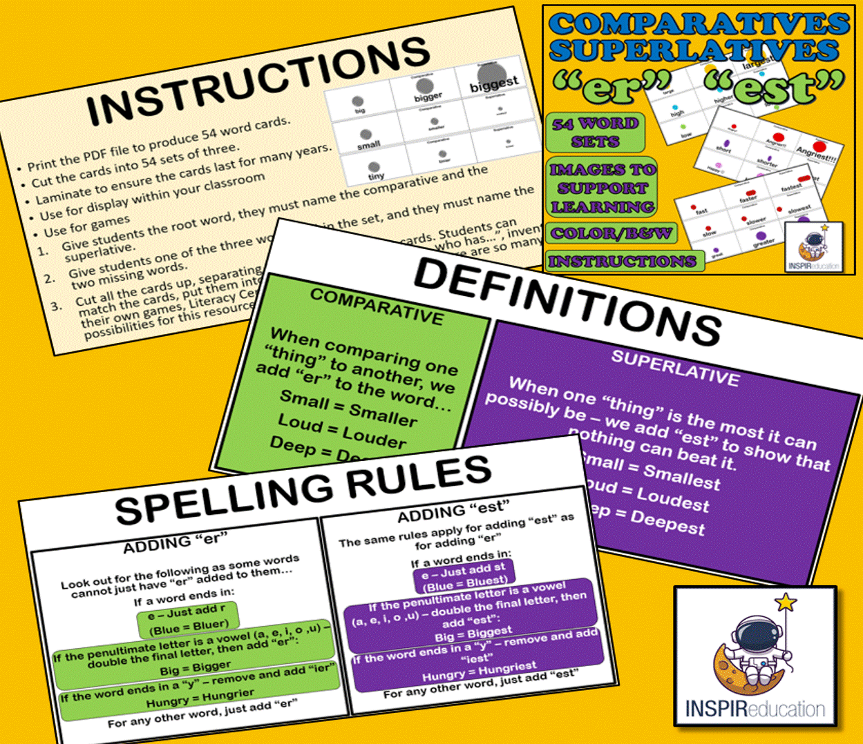 Comparatives and Superlatives: Spelling developing "er" and "est" rules ...
