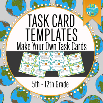 Social Studies, Create Your Own Social Studies Task Cards (Template)