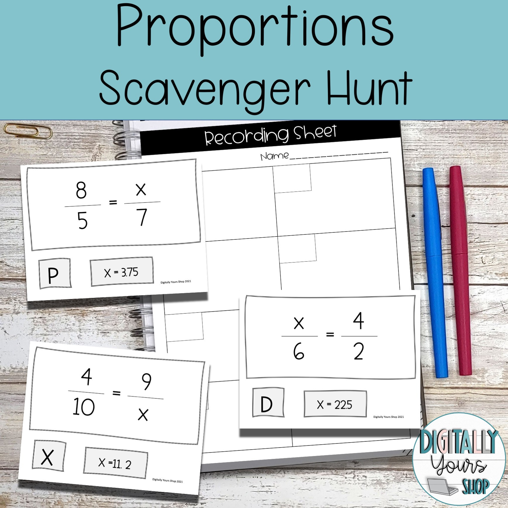 Proportions Scavenger Hunt