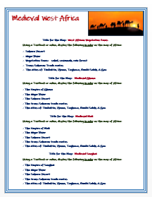 Medieval West Africa - Map Activities + DBQ Assessment - Amped Up Learning