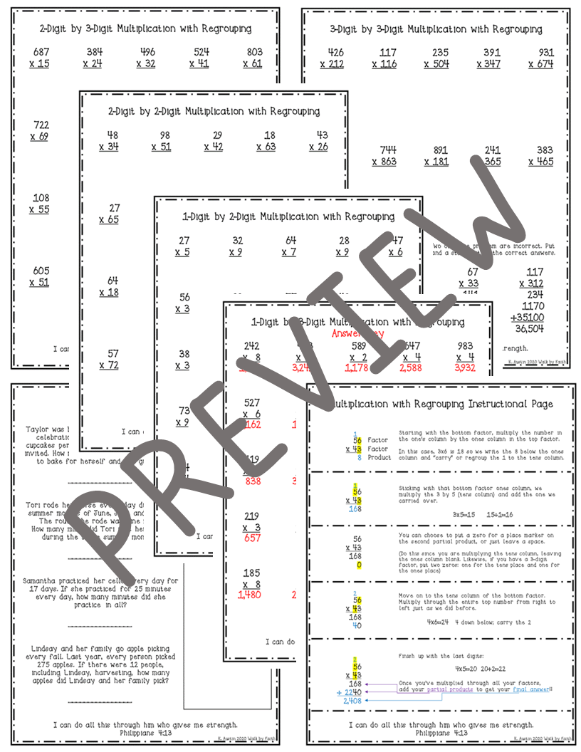 Multiplication with Regrouping