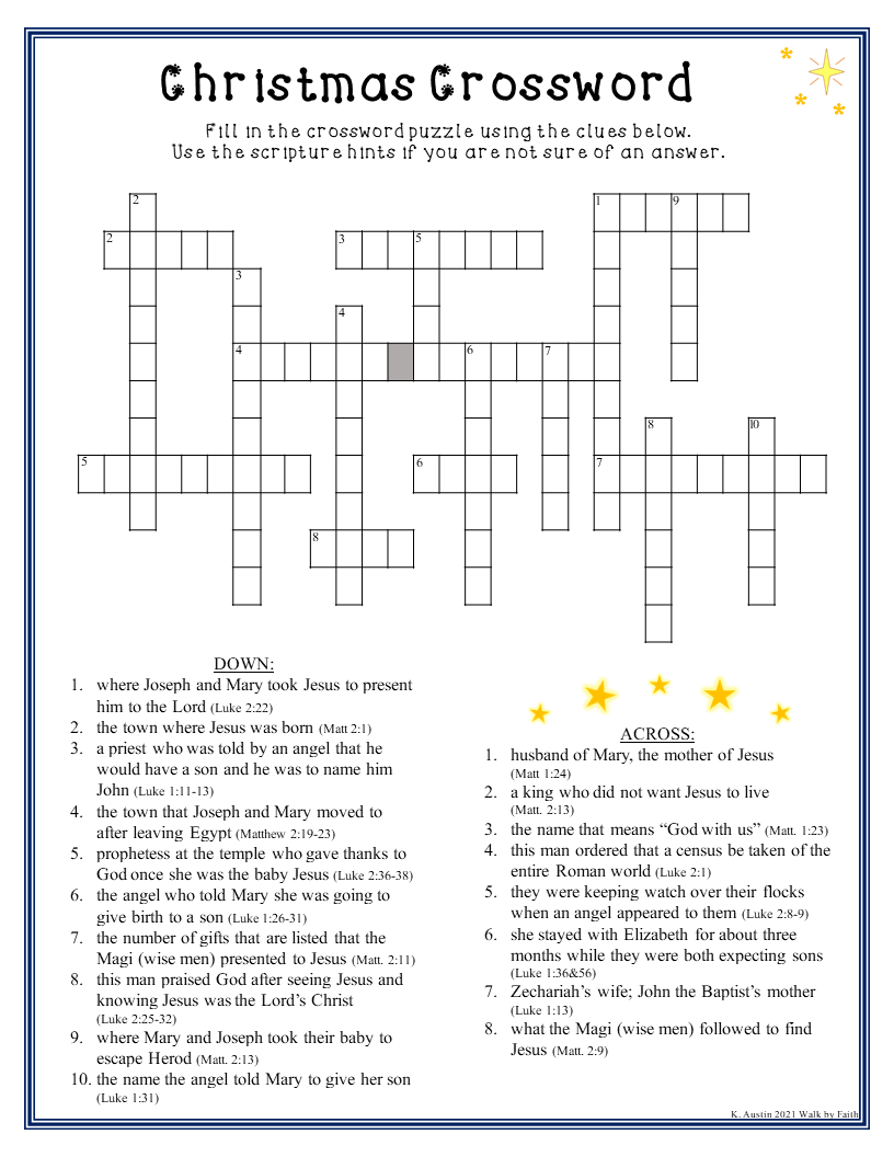 Nativity Word Search for Christmas