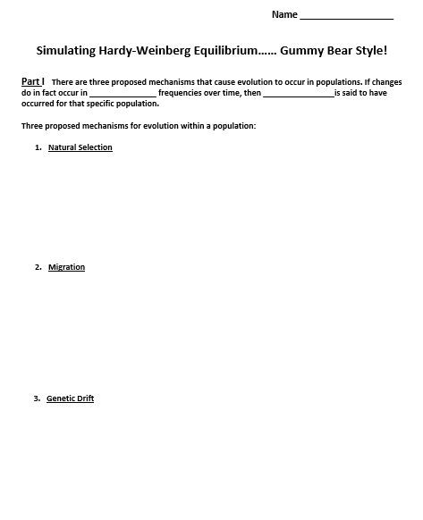 Simulating Hardy-Weinberg Equilibrium......Gummy Bear Style! - Amped Up ...