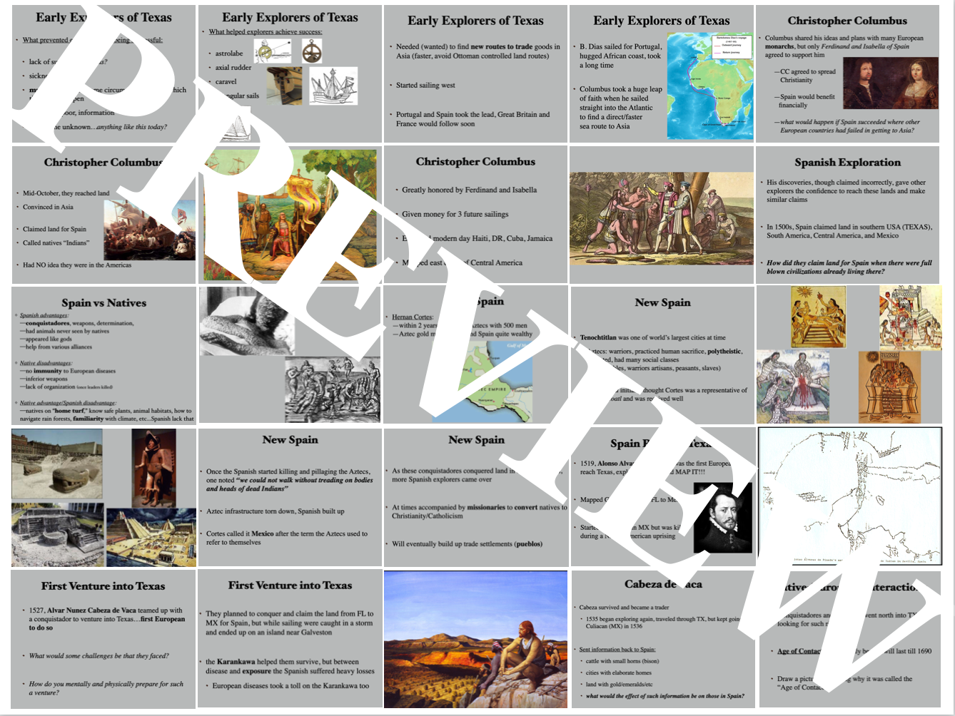 Texas History: Regions of Texas PowerPoint and Activities