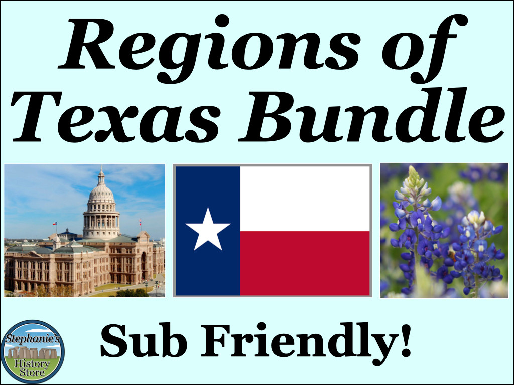 Texas Regions Unit BUNDLE - Amped Up Learning