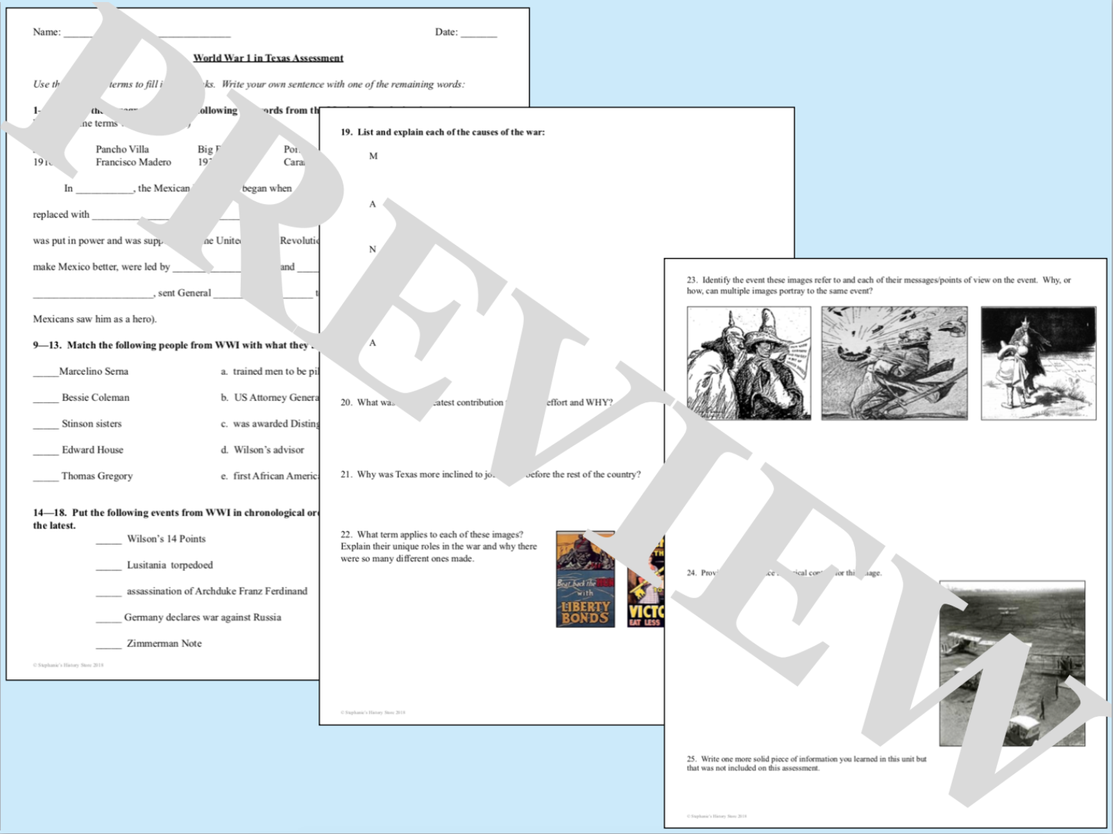 World War I Test - Amped Up Learning