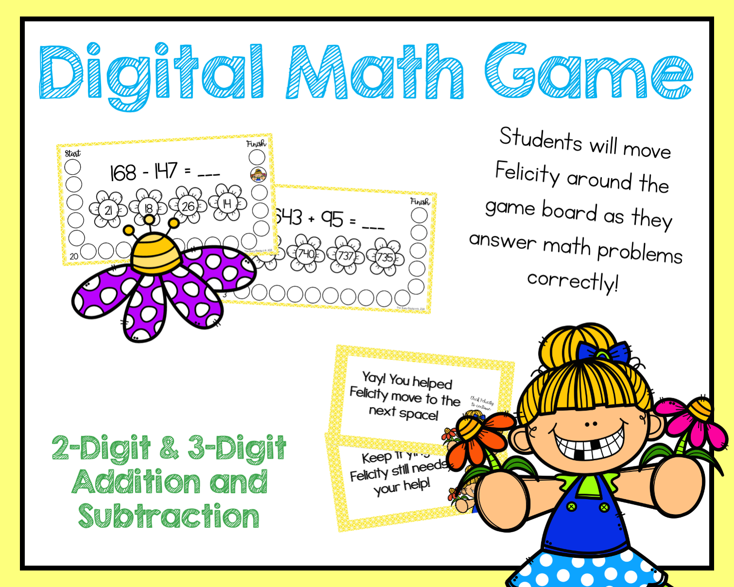 Addition and Subtraction 2-Digit Numbers with Regrouping Game - Amped ...
