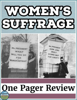 Women's Suffrage One Pager