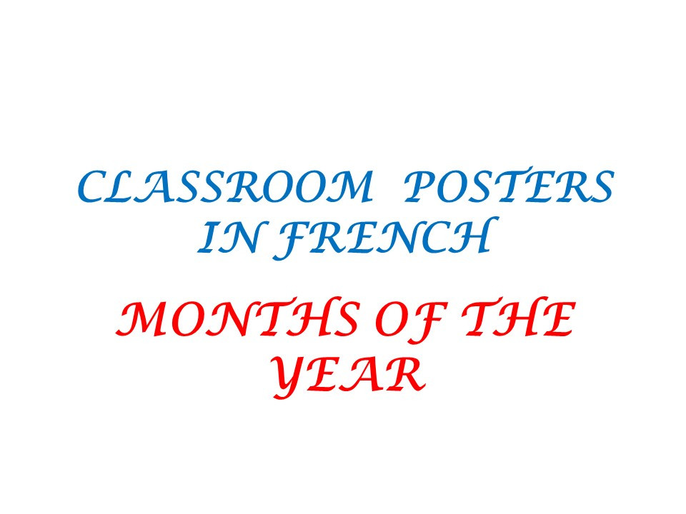 CLASSROOM POSTERS IN FRENCH - Amped Up Learning