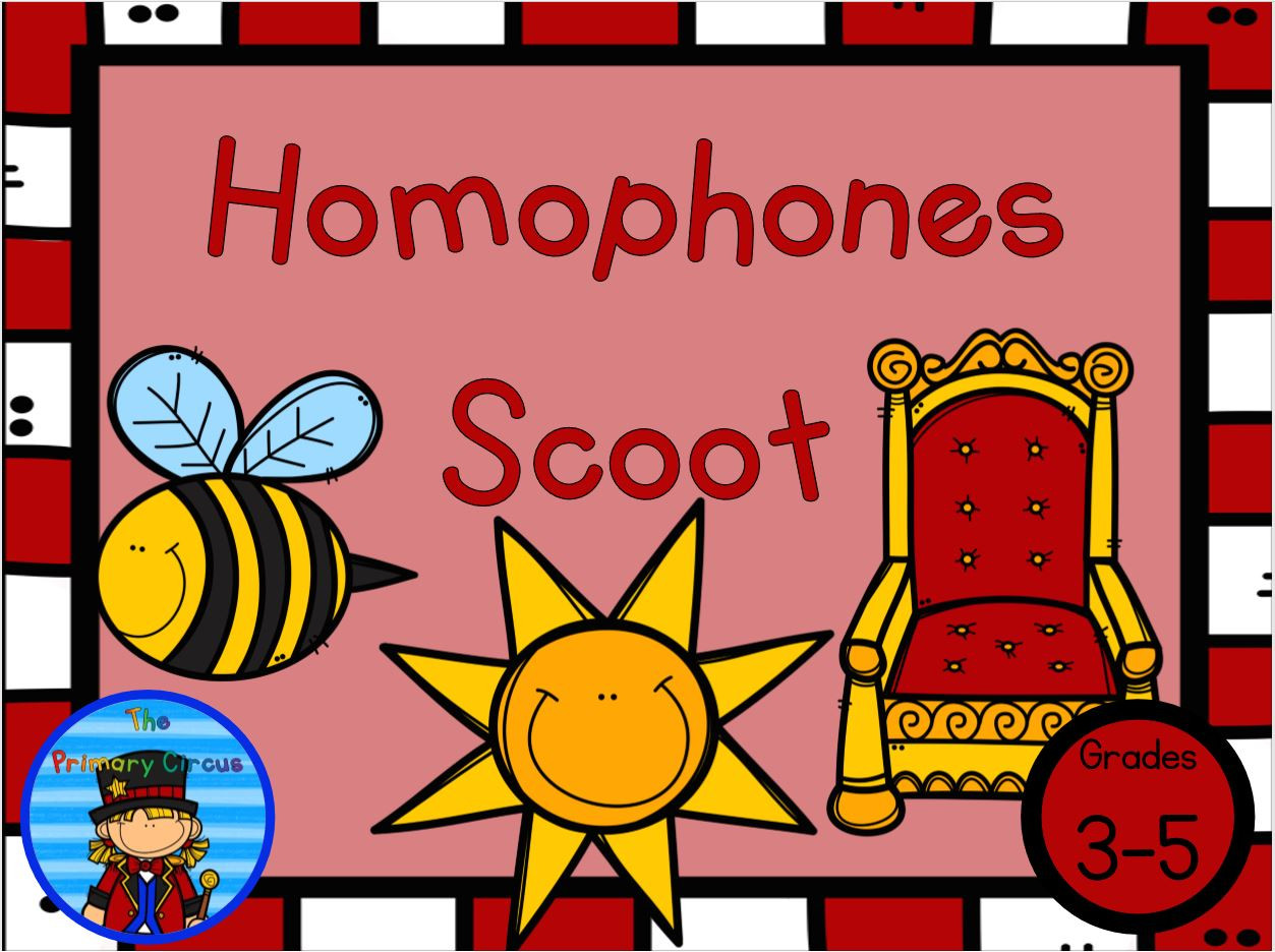 Homophones Scoot Task Cards - Amped Up Learning