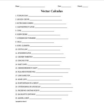 Calculus Vocabulary Word Scramble Bundle - Amped Up Learning