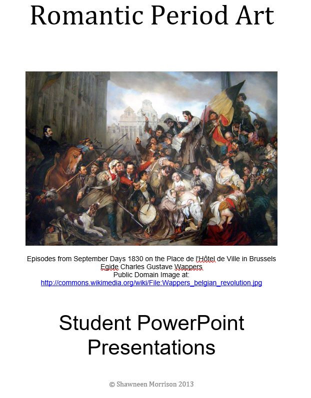 Visual Art in the Romantic Era: Student PowerPoint Activity - Amped Up ...