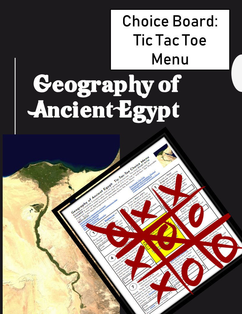 Nile River Choice Board: Geography of Ancient Egypt Tic Tac Toe Menu ...
