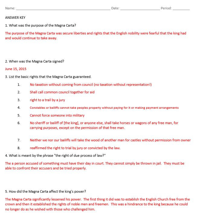Magna Carta Lesson - Amped Up Learning
