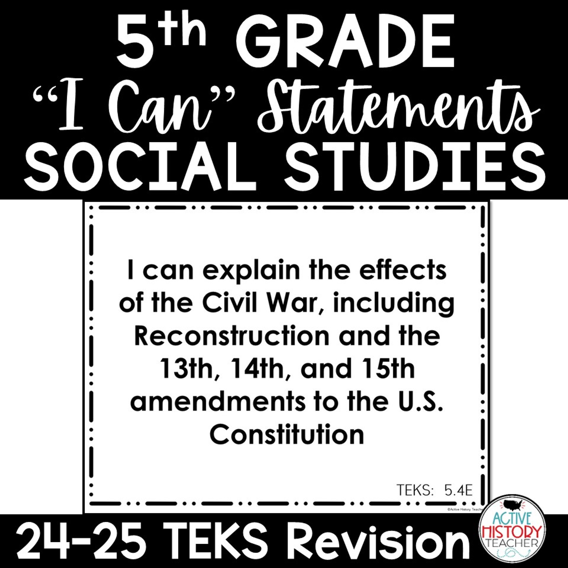5th Grade Science TEKS I Can Statement 24-25 TEKS Revision Back to ...