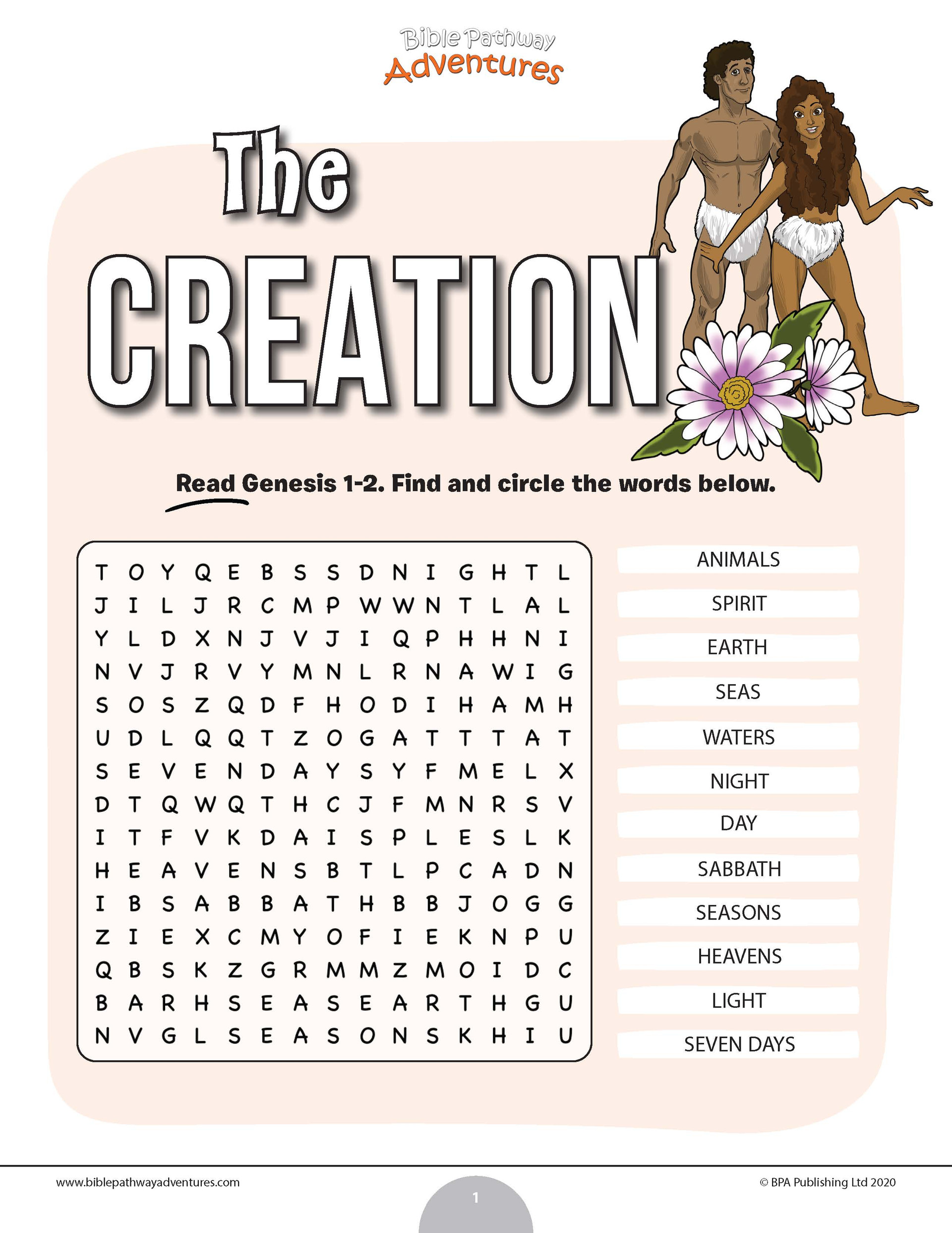 Creation Bible Word Search