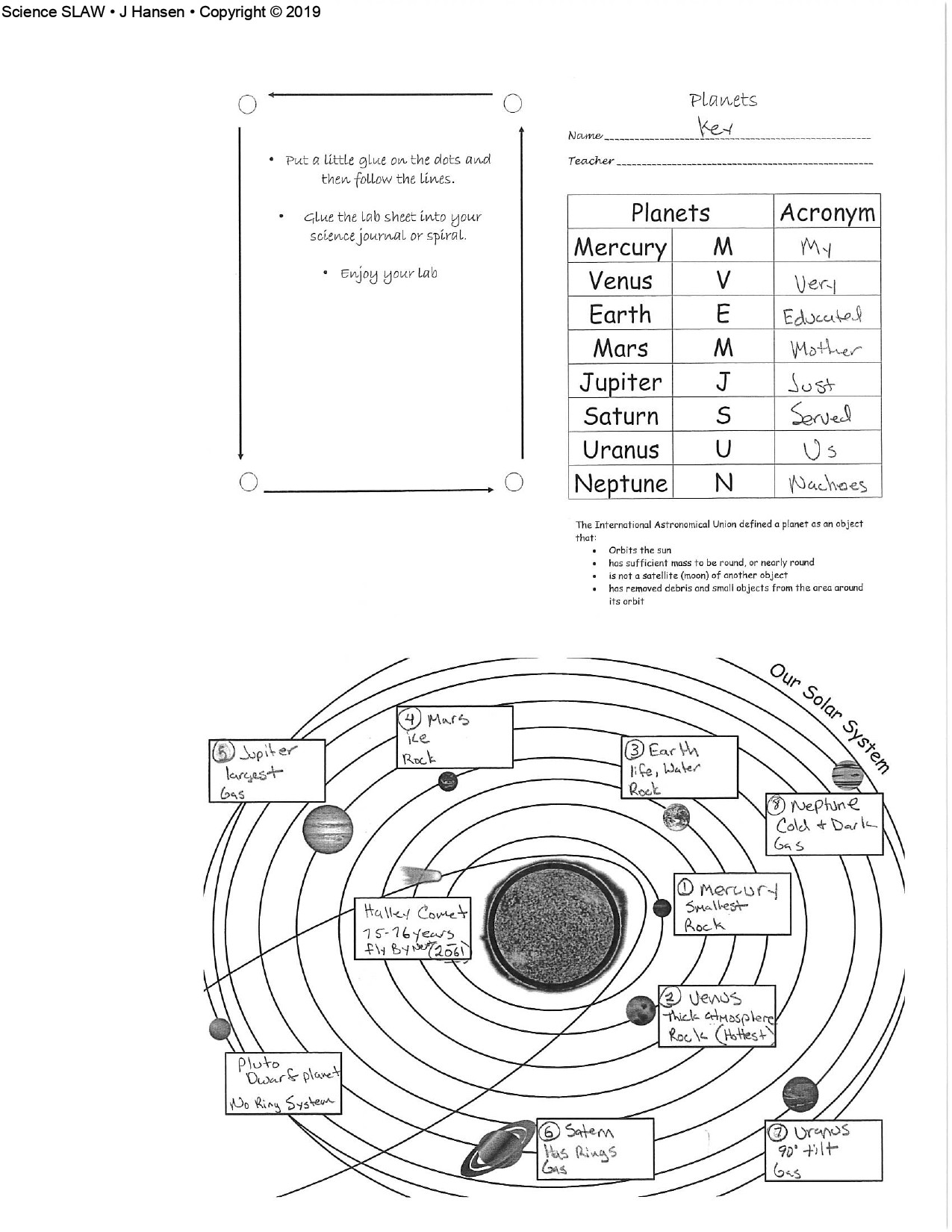 Outer Space Worksheet - Amped Up Learning