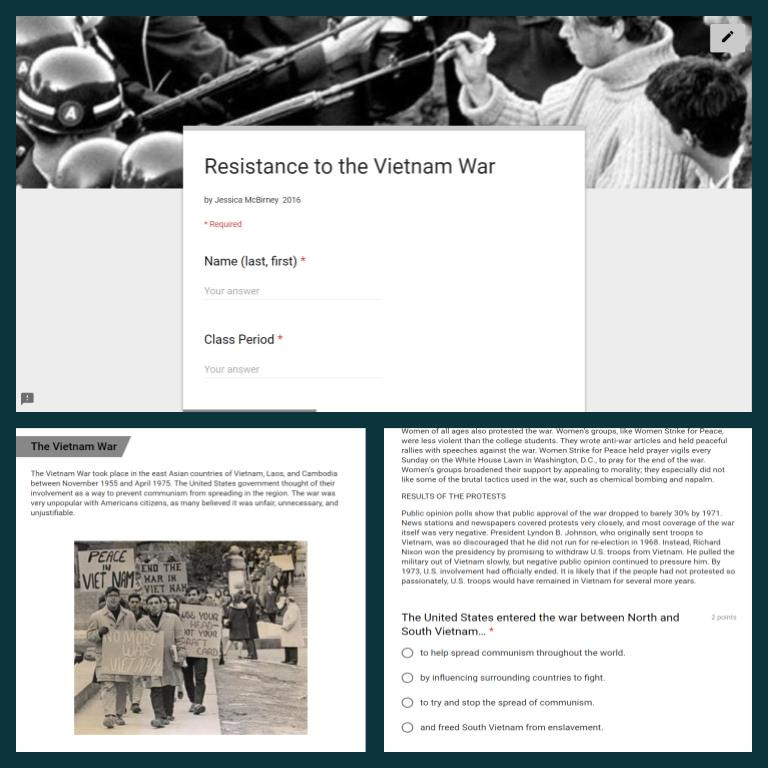 Informational Text: Resistance to the Vietnam War - Amped Up Learning