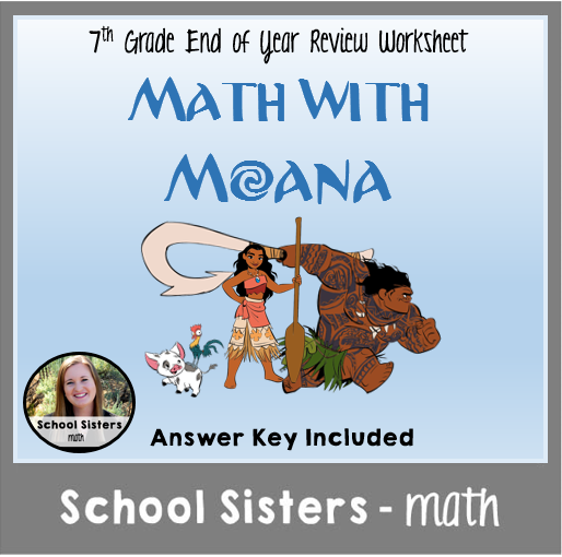7th Grade Moana Math Review - Amped Up Learning