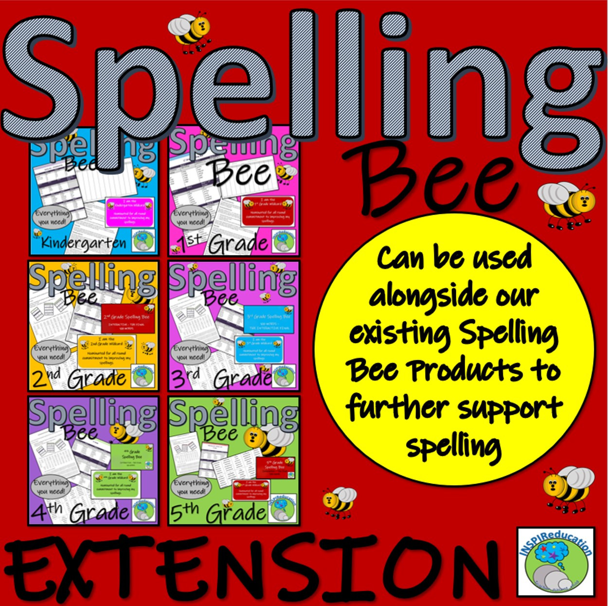 Spelling Bee Extension Pack for More Able Spellers - over 240 ...