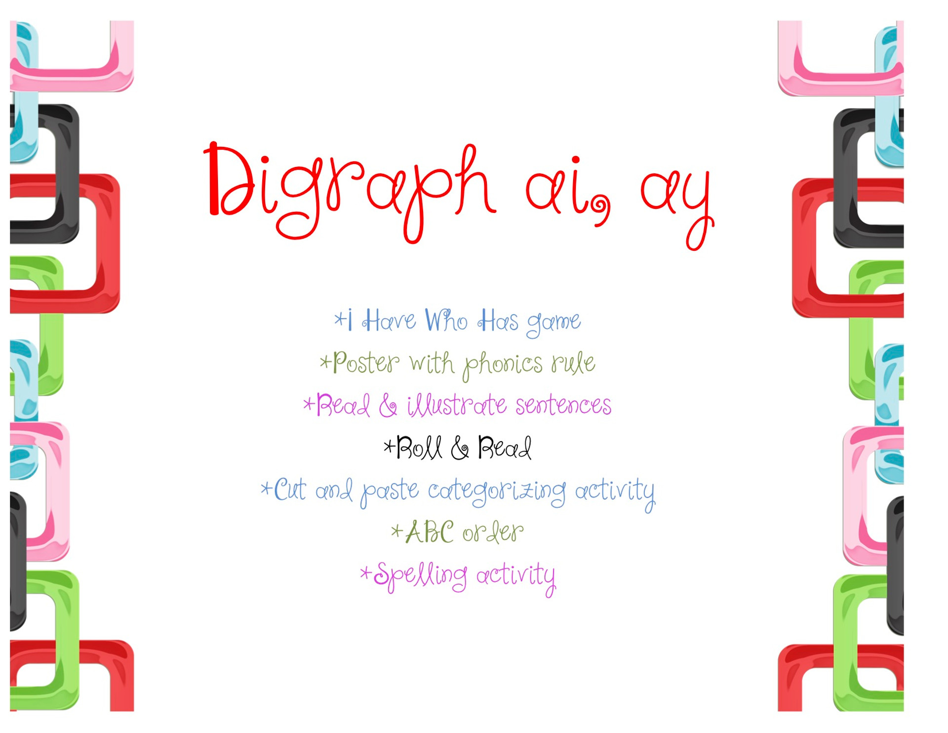 Digraph ai/ay - Amped Up Learning