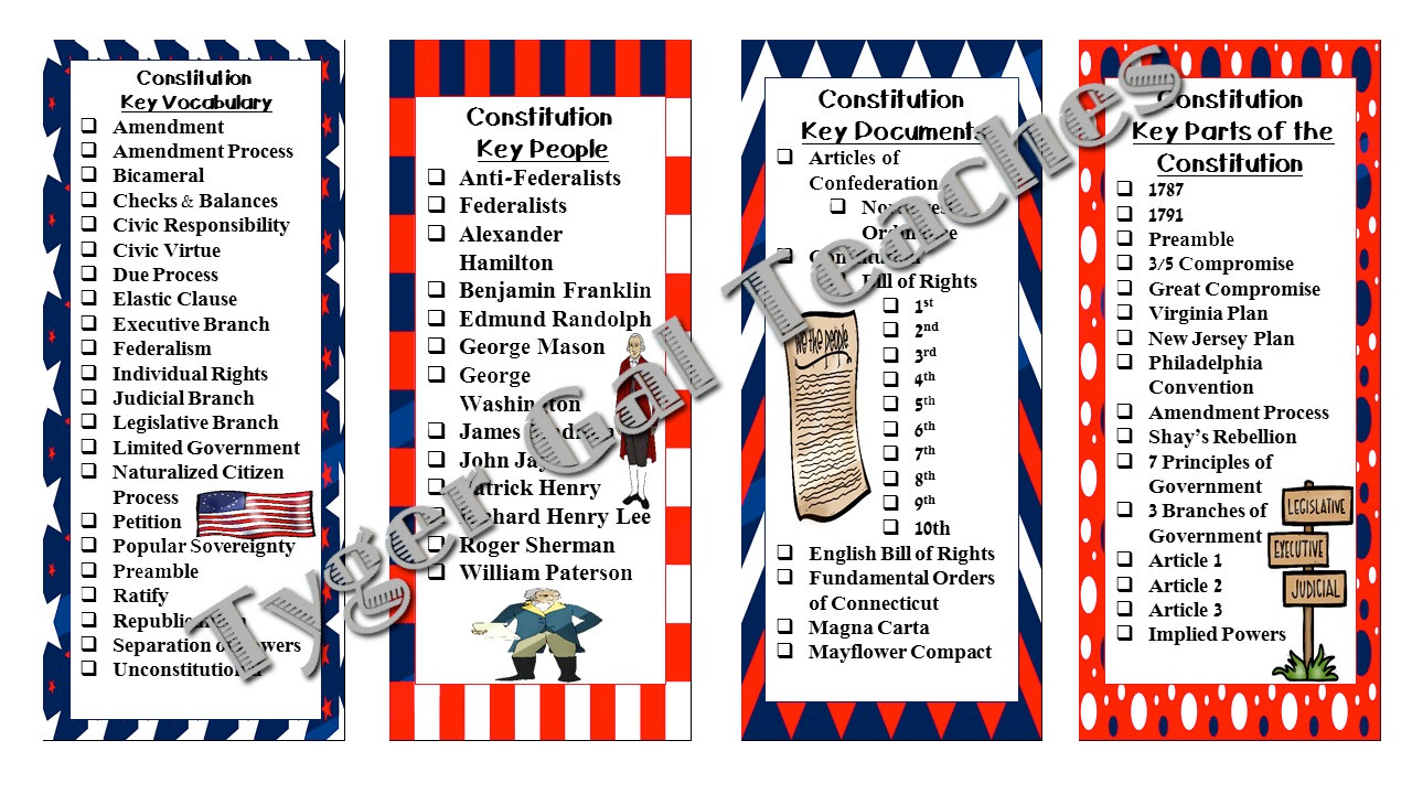 Checklists/Bookmarks-Constitution - Amped Up Learning