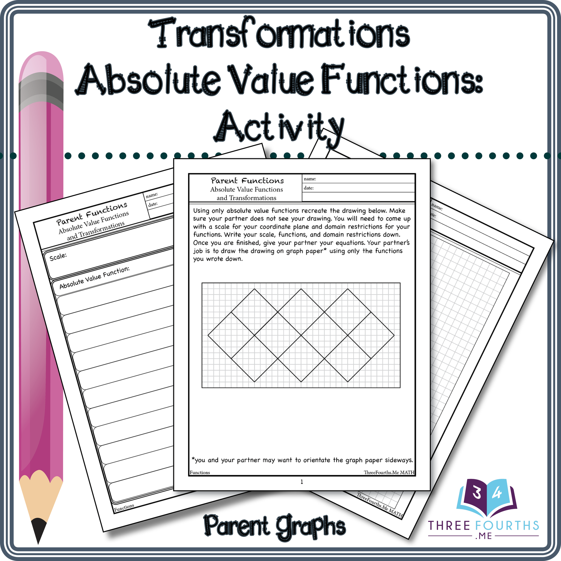 Absolute Value Function Transformations Activity - Amped Up Learning