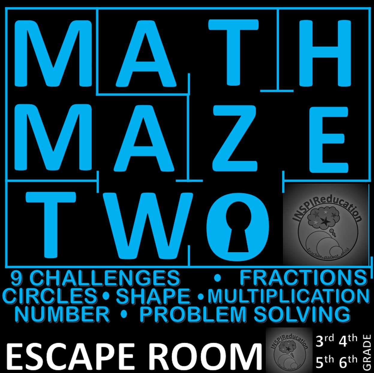 Math Escape Room - Math Maze Two - Number and Shape: 9 Challenges ...