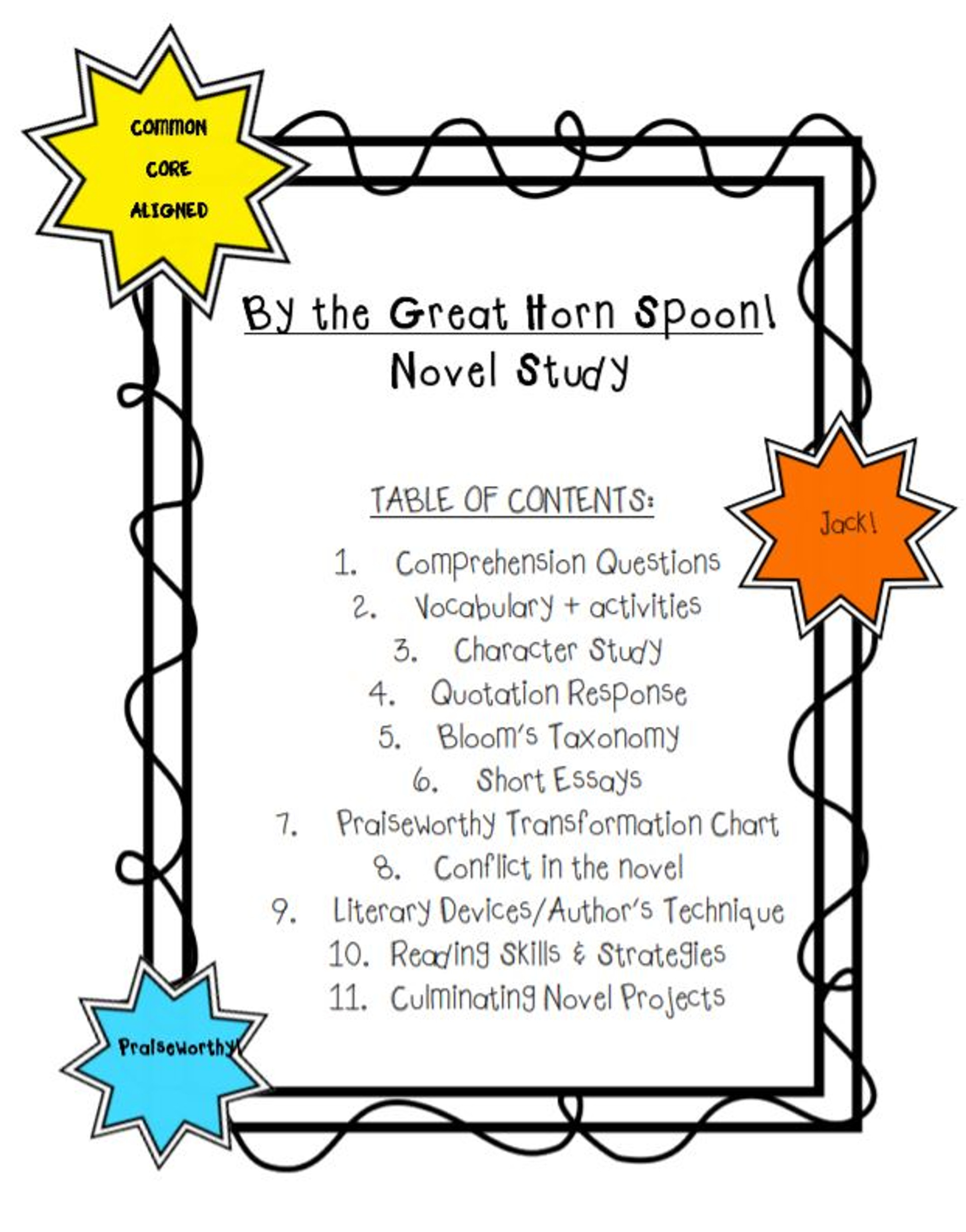 By the Great Horn Spoon Common Core Novel Study