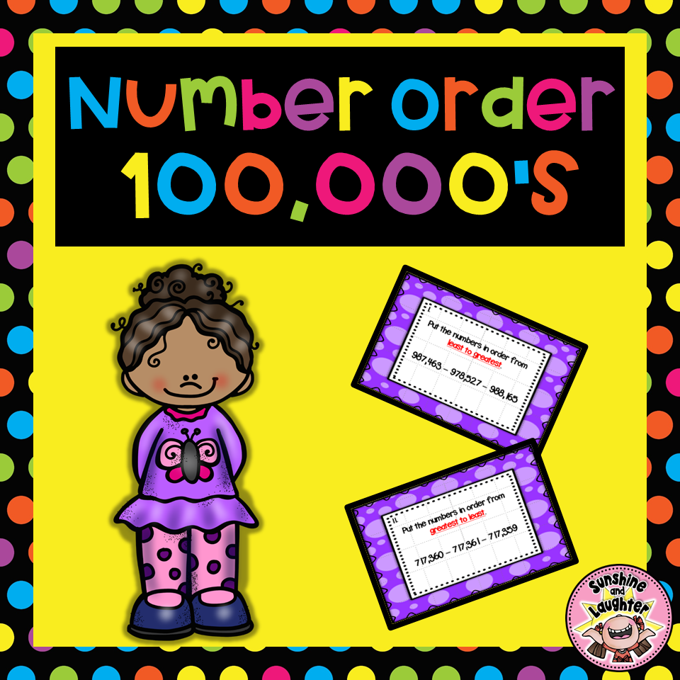Number Order Scoot - 100,000's - Amped Up Learning