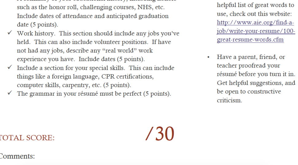Create a Resume Assignment - Amped Up Learning