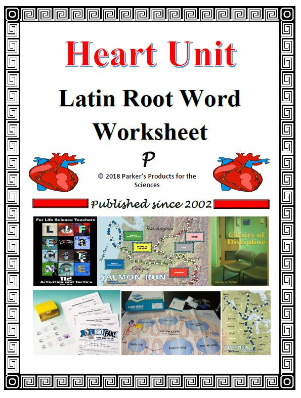 Heart Unit Latin Root Word Worksheet - FREE - Amped Up Learning