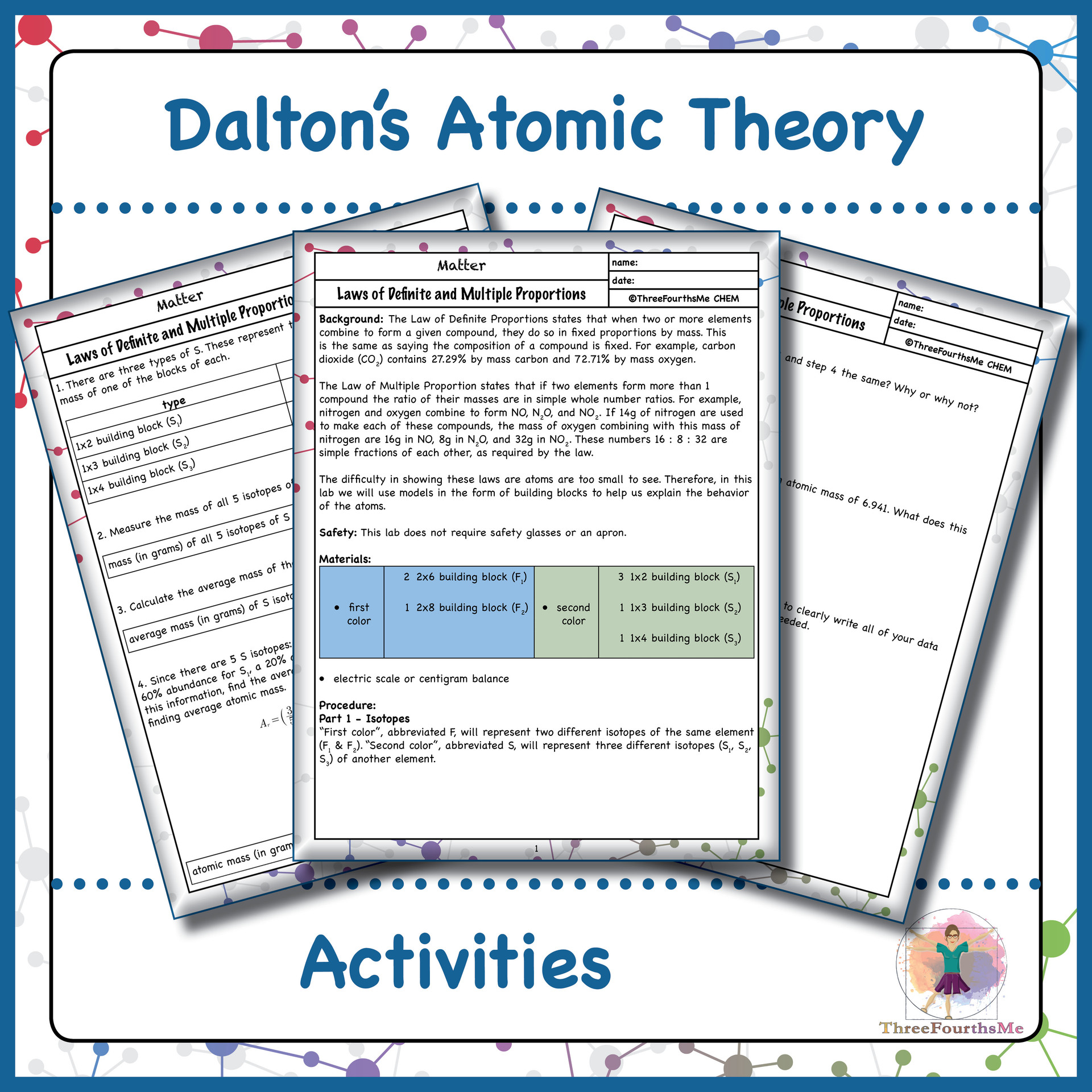 Dalton's Atomic Theory Activities - Amped Up Learning