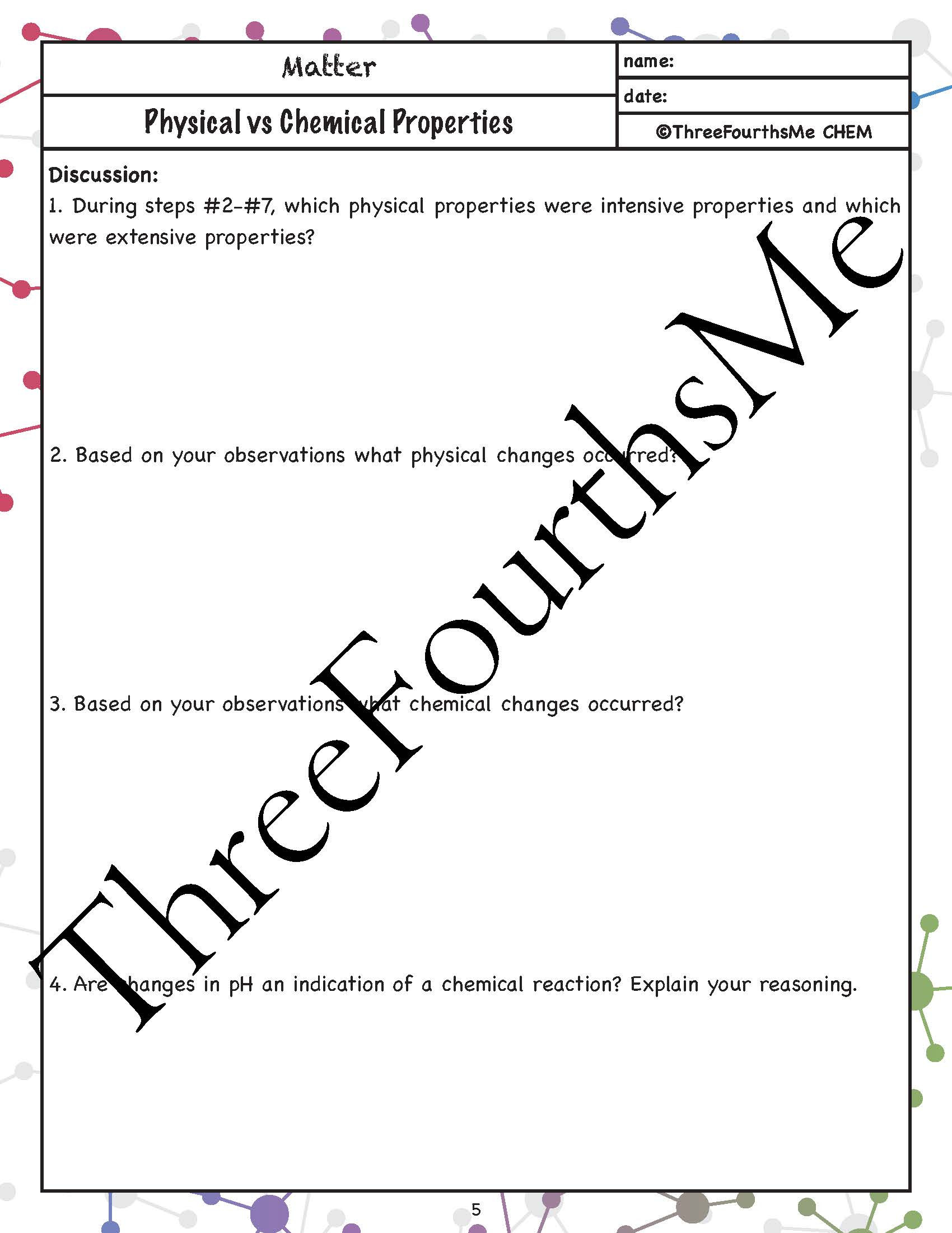 Physical and Chemical Properties Activity / Experiment - Amped Up Learning