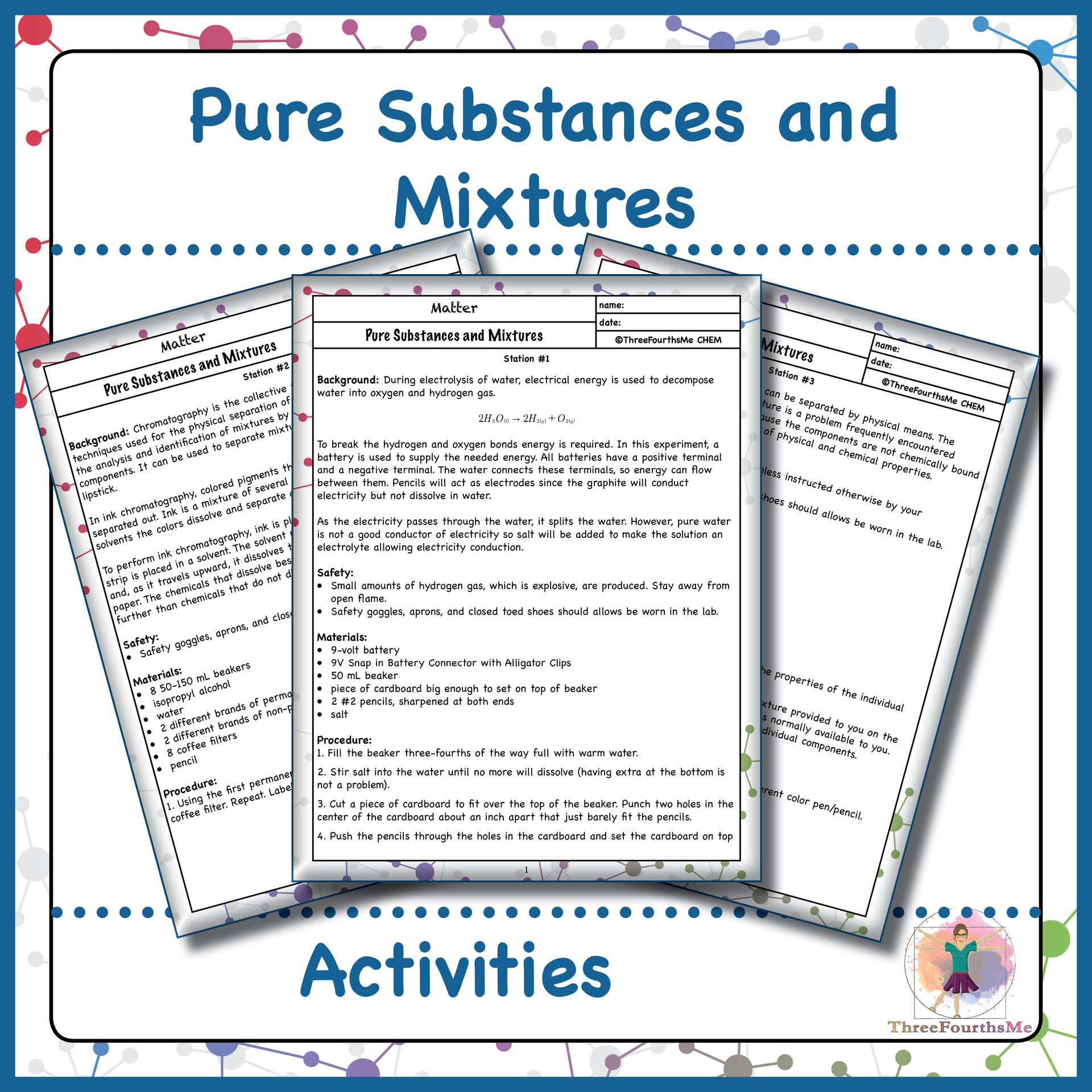 Pure Substances and Mixtures Activities - Amped Up Learning