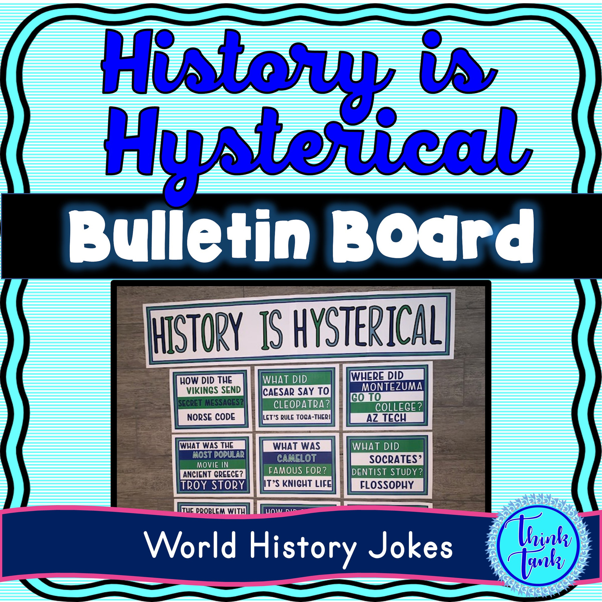 World History Jokes Bulletin Board - Classroom Posters - Amped Up Learning