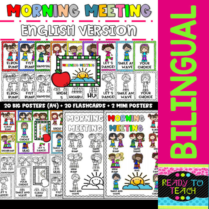 MORNING MEETING - SALUDOS DE LA MAÑANA - Posters and Flashcards ...