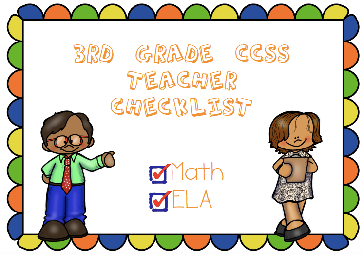 CCSS 3rd Grade Standards Teacher Checklist - Amped Up Learning