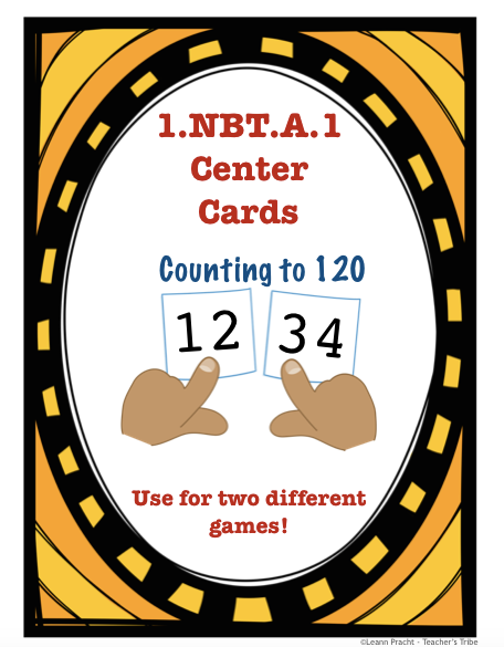 FREE 1.NBTA.1 Center Cards (Counting to 120) - Amped Up Learning