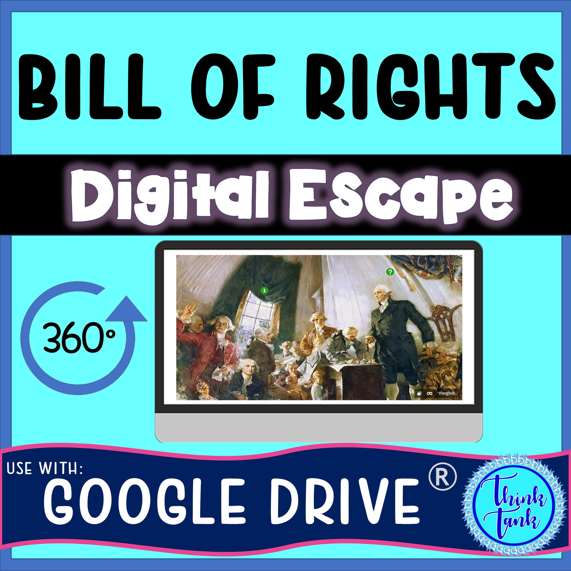 Bill of Rights DIGITAL ESCAPE ROOM for Google Drive® - Amendments 1-10 ...