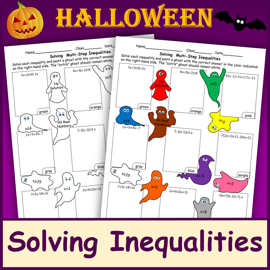 Solving Inequalities Halloween