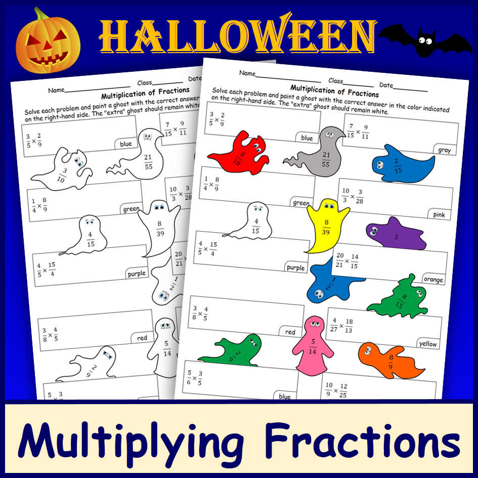Halloween Multiplying Fractions
