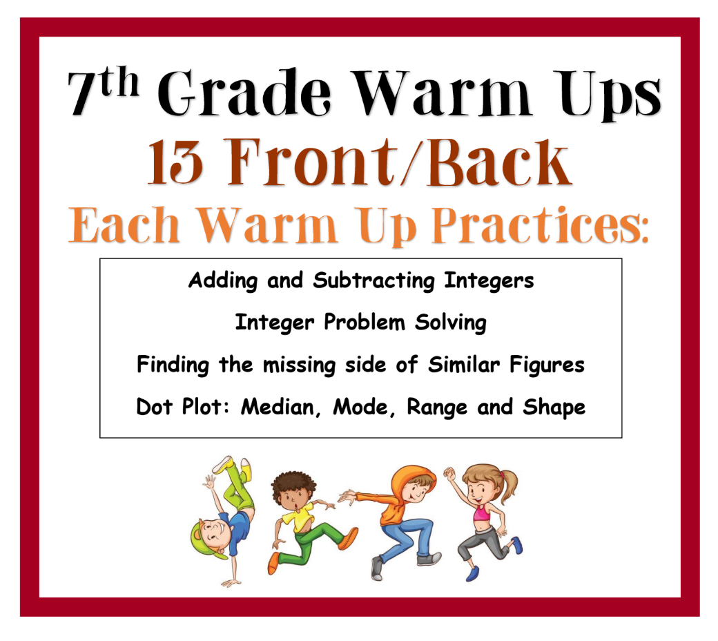 7th grade Warm-ups - Set 4
