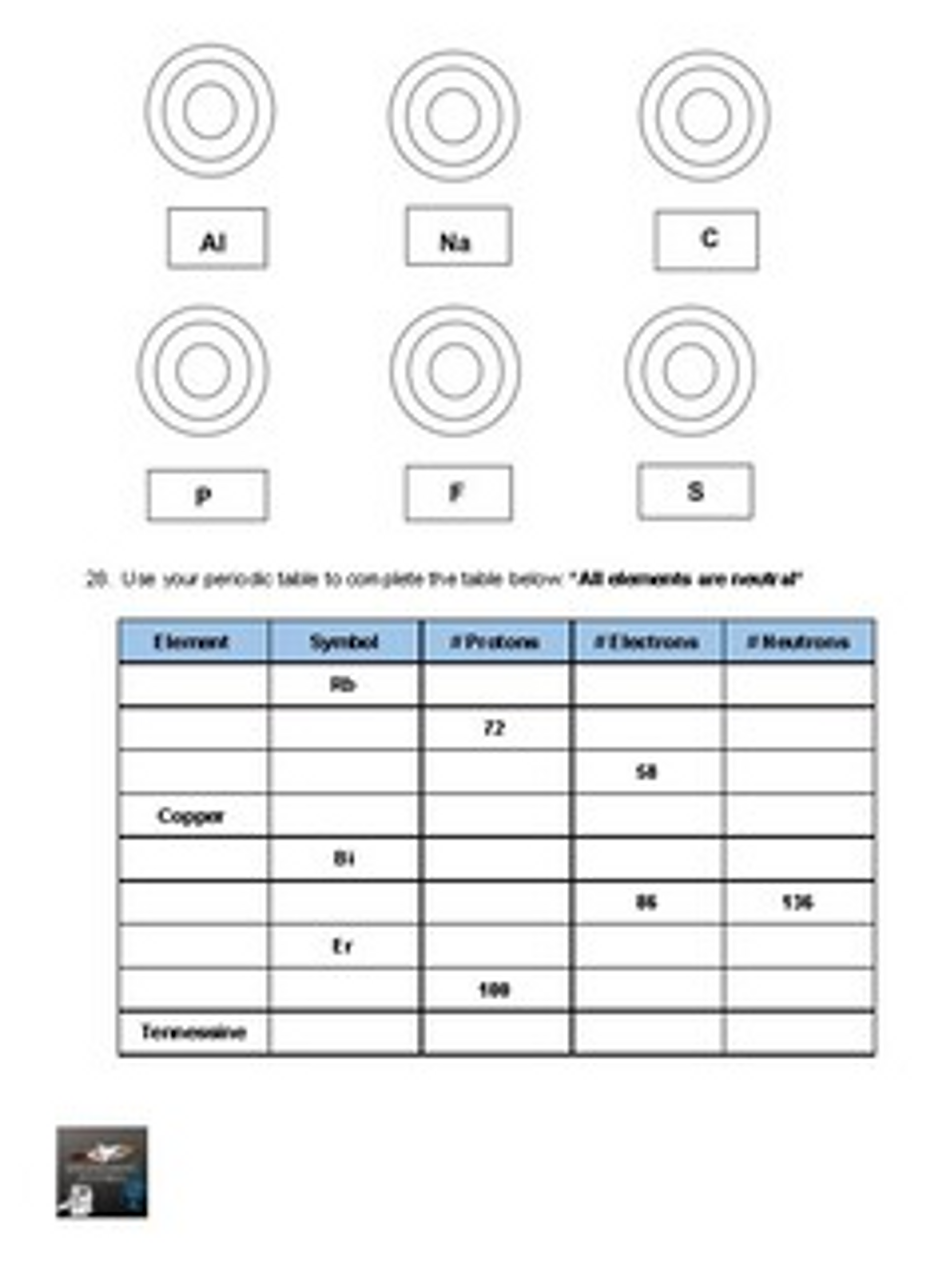 Atomic Structure Worksheet: Basic - Amped Up Learning