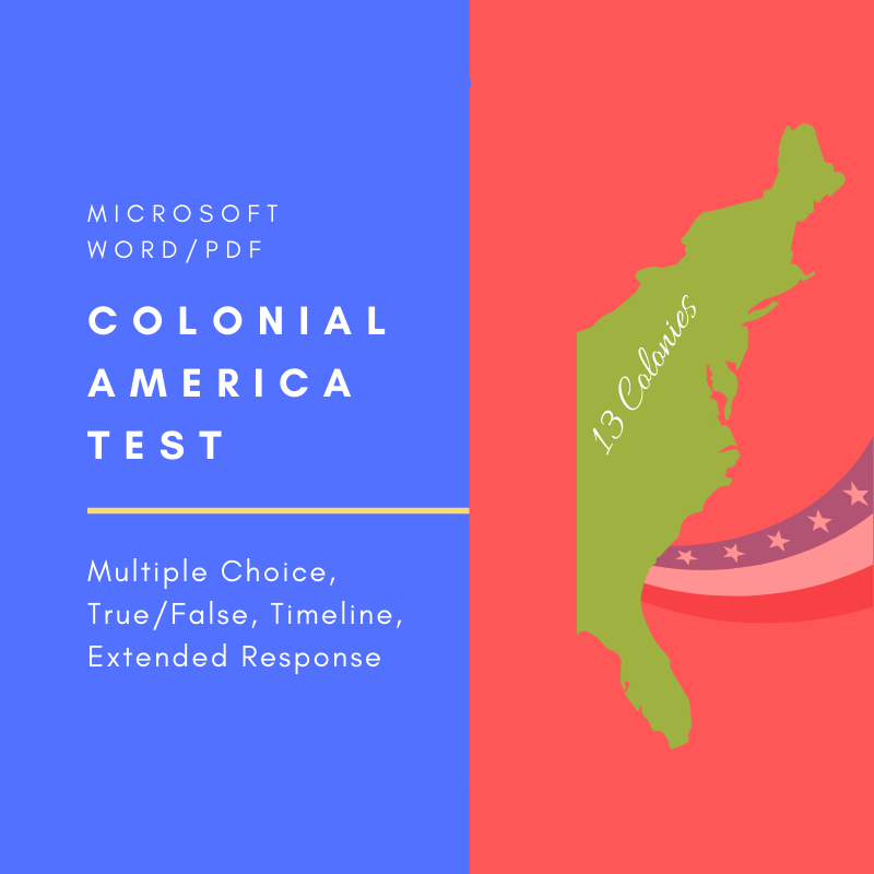 Colonial America Test - Amped Up Learning