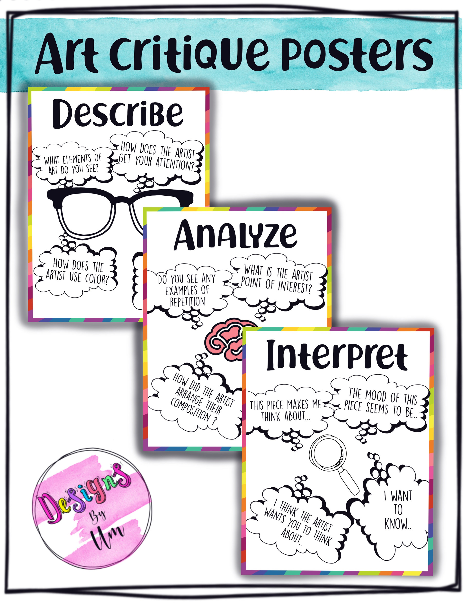 Art Critique Posters - Amped Up Learning