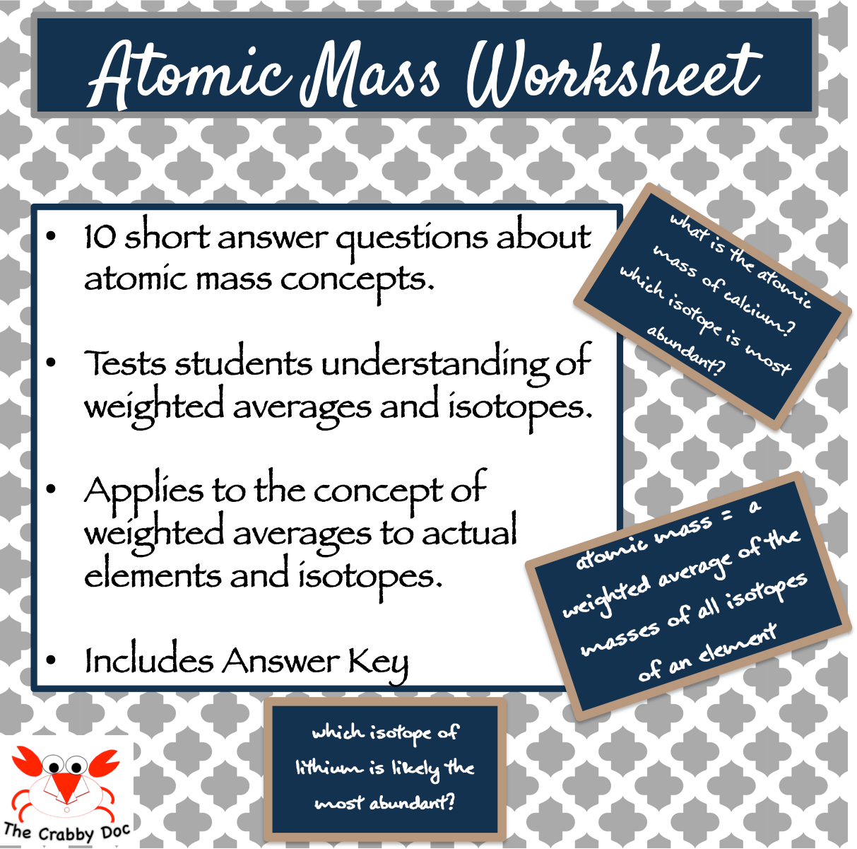 Atomic Mass Worksheet - Amped Up Learning