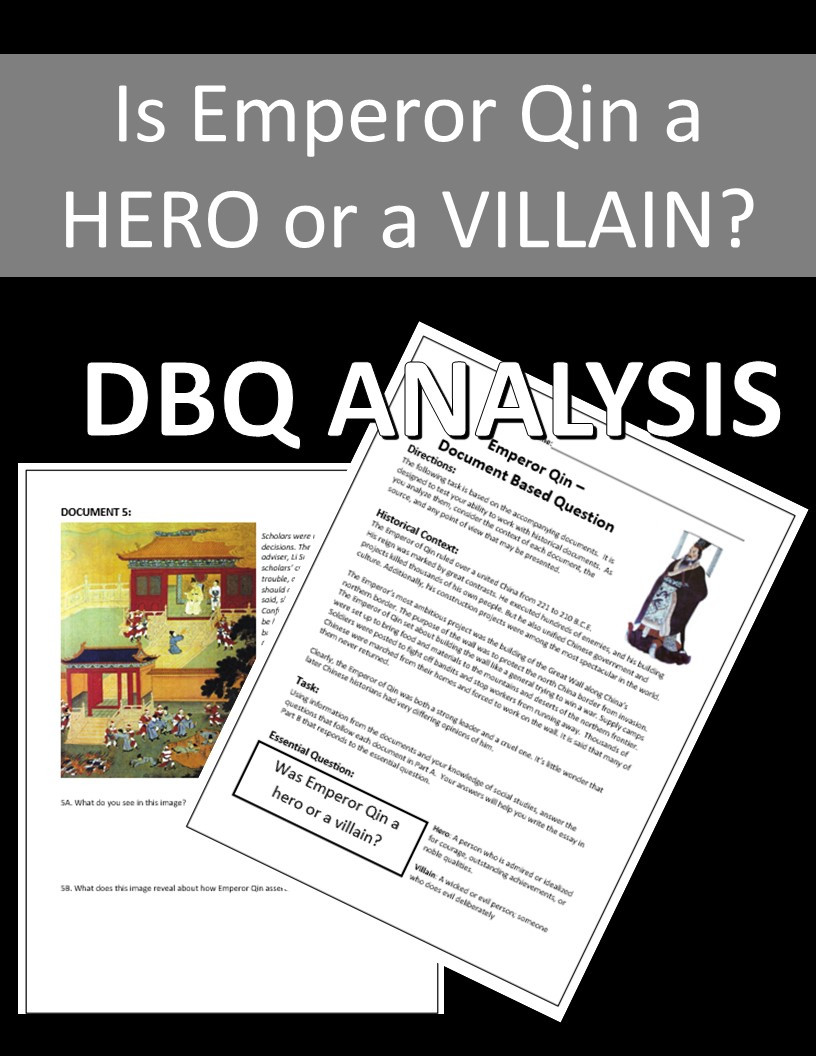 First Emperor Qin DBQ - Document Based Question Evidence Analysis ...
